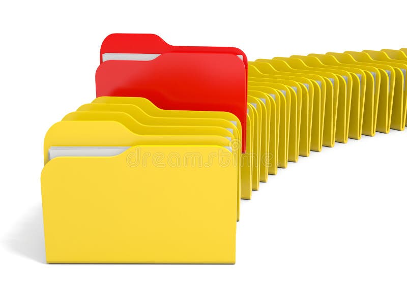 Row of folders icon. stock illustration. Illustration of organization ...