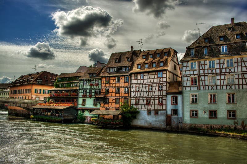 Row of Frame Houses HDR stock image. Image of cloud, frame - 34012031