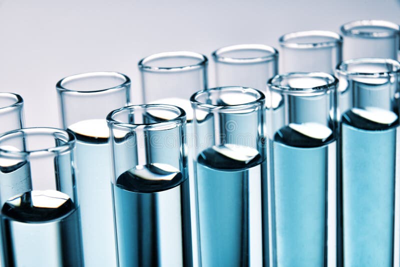 Row of Test Tubes and Dropper with Red Solution Stock Image - Image of ...