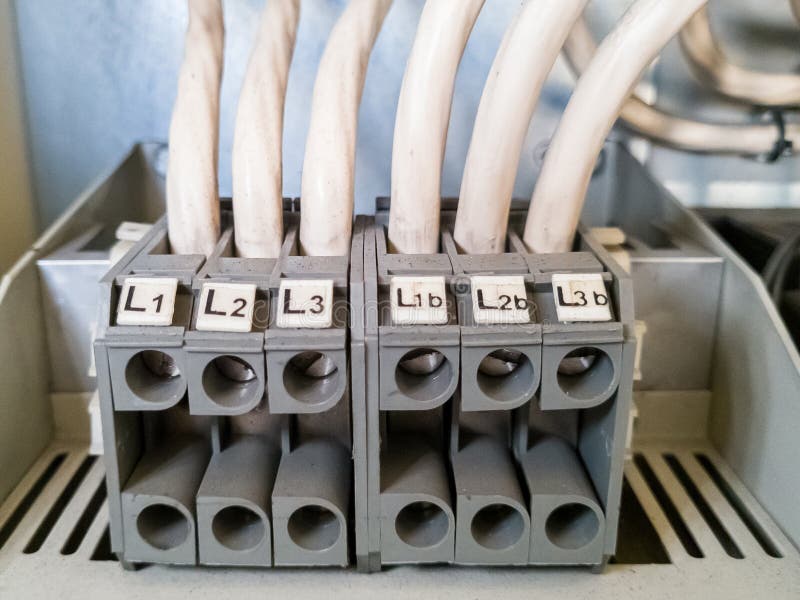 Row of Fuses Installed in Electrical Cabinet of Automation System in ...