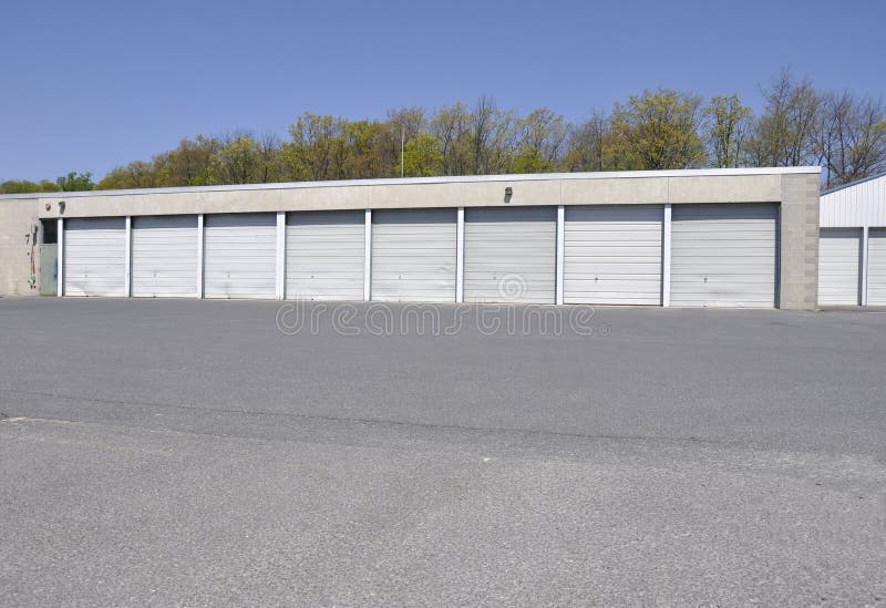 Row of garages stock photo. Image of closed, garages - 24713964