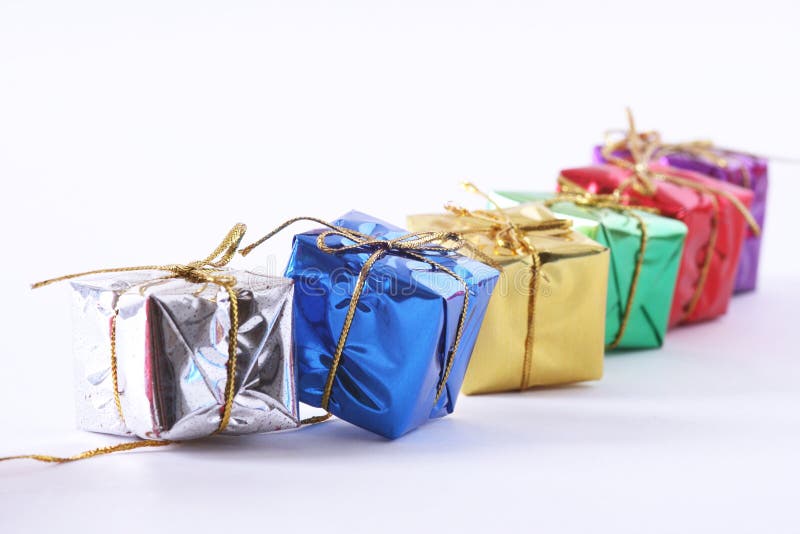 Row of Gift Boxes stock photo. Image of hanukkah, knots - 3596906