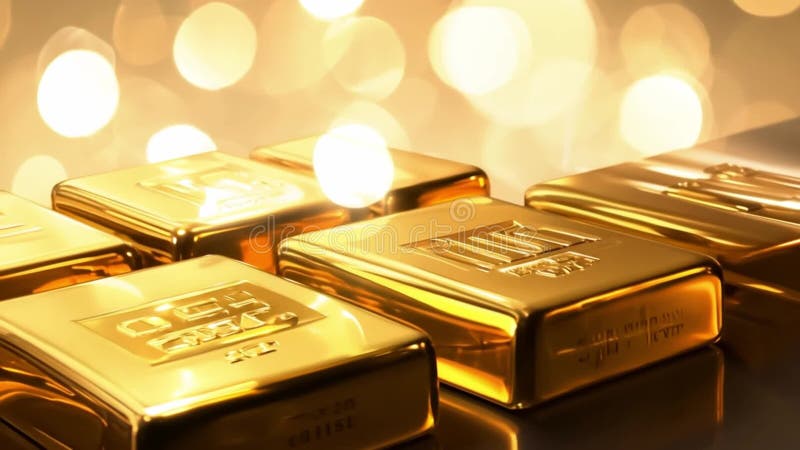 A Row of Gold Bars with Letters on Them Stock Footage - Video of ...