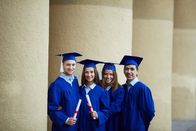 Row of graduates stock photo. Image of cheerful, outside - 33657170