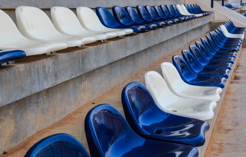 Row of Grandstand chairs stock image. Image of athletic - 39164517