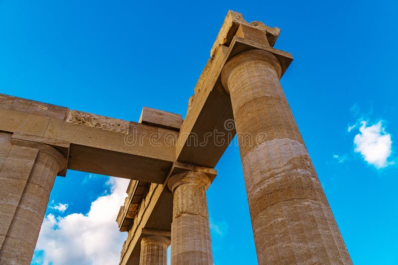 Stoa columns stock image. Image of greece, greek, doric - 319837067