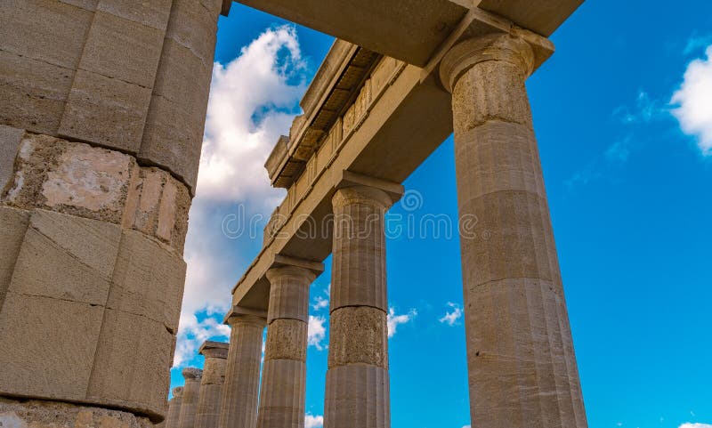 Stoa columns stock photo. Image of history, acropolis - 319837068