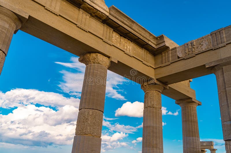 Stoa columns stock image. Image of historical, greek - 319837071
