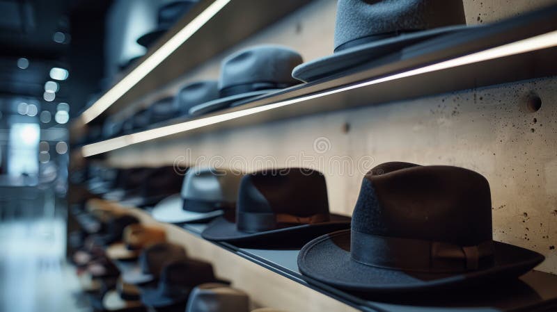 Row Hats Display Modern Retail Store Stock Photos - Free & Royalty-Free ...