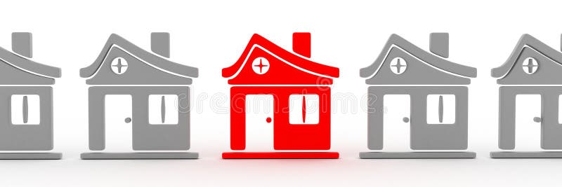 Row homes stock illustration. Illustration of sale, roof - 15406134