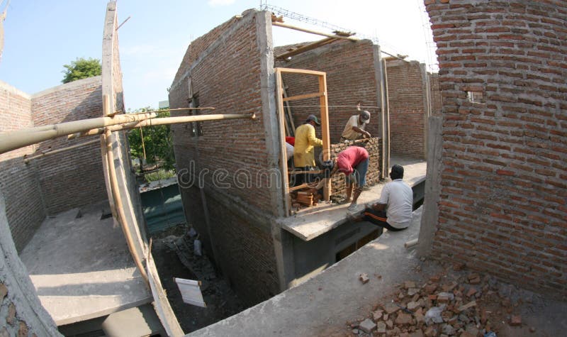 Row house editorial image. Image of xolo, java, riverbank - 34522970