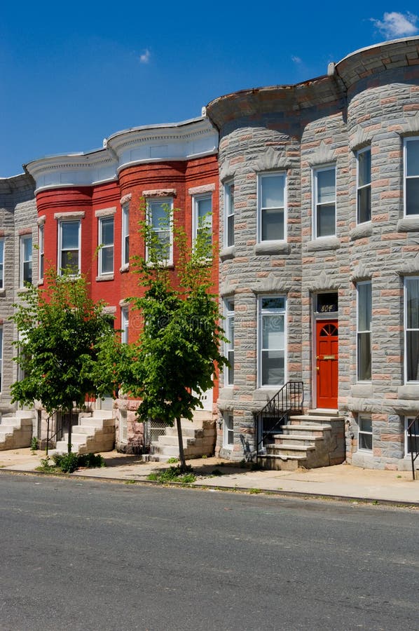 Row Houses stock photo. Image of home, steps, stoop, quiet - 1189326