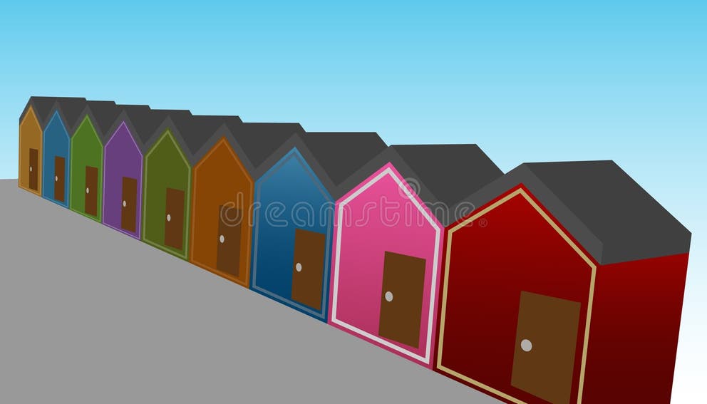 Row Houses House Stock Illustrations – 4,540 Row Houses House Stock ...