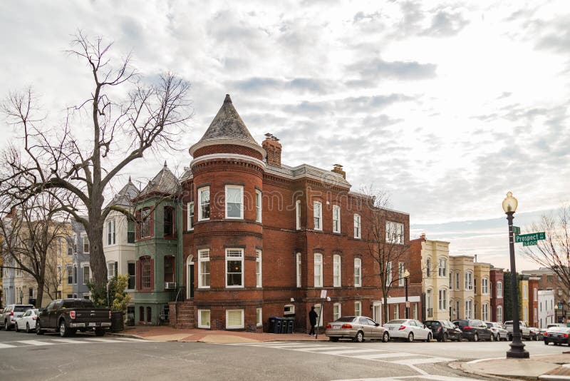 Row Houses in Georgetown in Washington, DC Editorial Photography ...