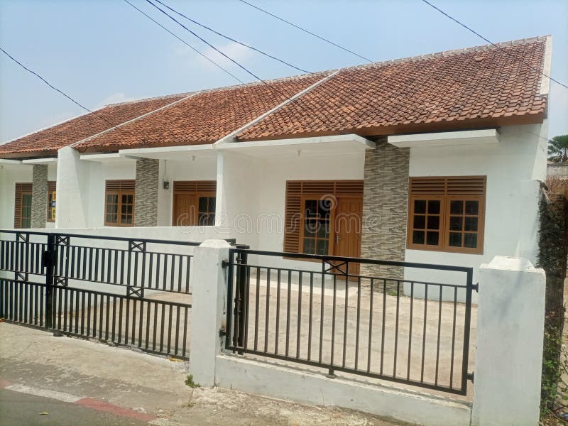 A Row of Houses that Have Just Been Built and are Still Empty Stock ...
