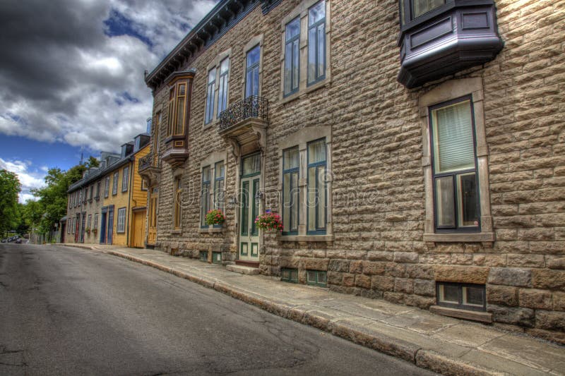 Row of Houses with Road stock photo. Image of planters - 26608688