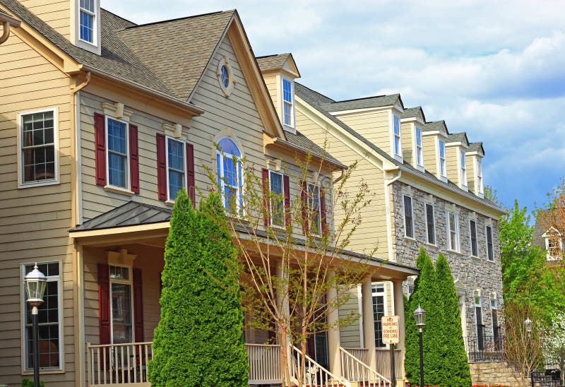 Row Houses stock image. Image of spring, rows, home, stone - 53596875