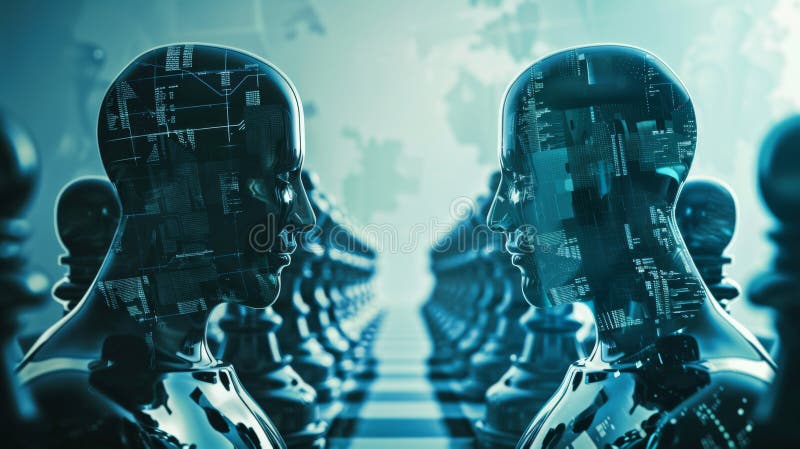 Assembly Line of Advanced Robots in a High-Tech Facility Stock Image ...