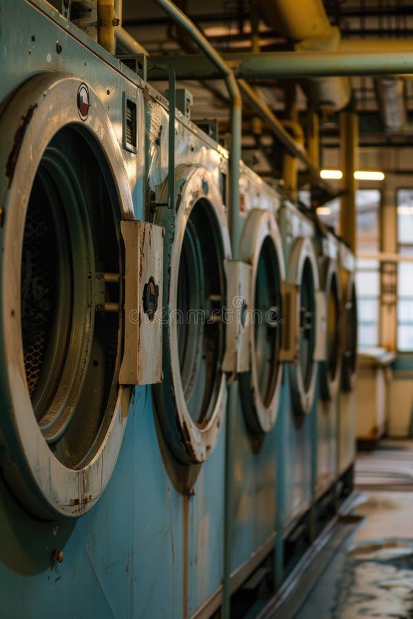 Row Industrial Washing Machines Manufacturing Facility Stock Photos ...