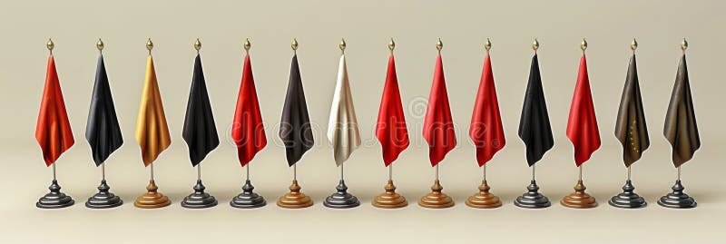 Row of International Flags Representing Global Business Unity and ...