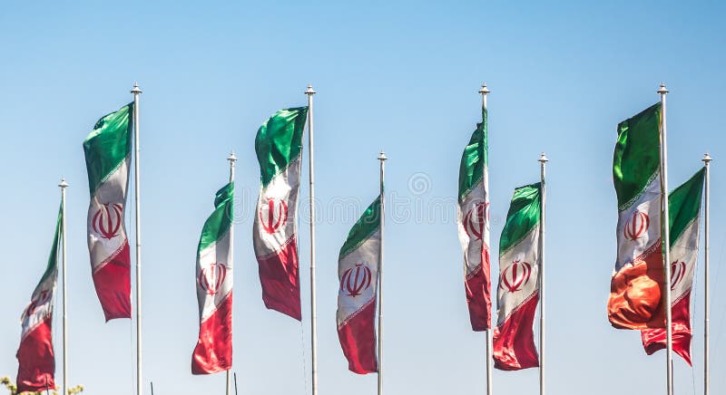 Flags of Iran stock photo. Image of tehran, iranian - 115371206