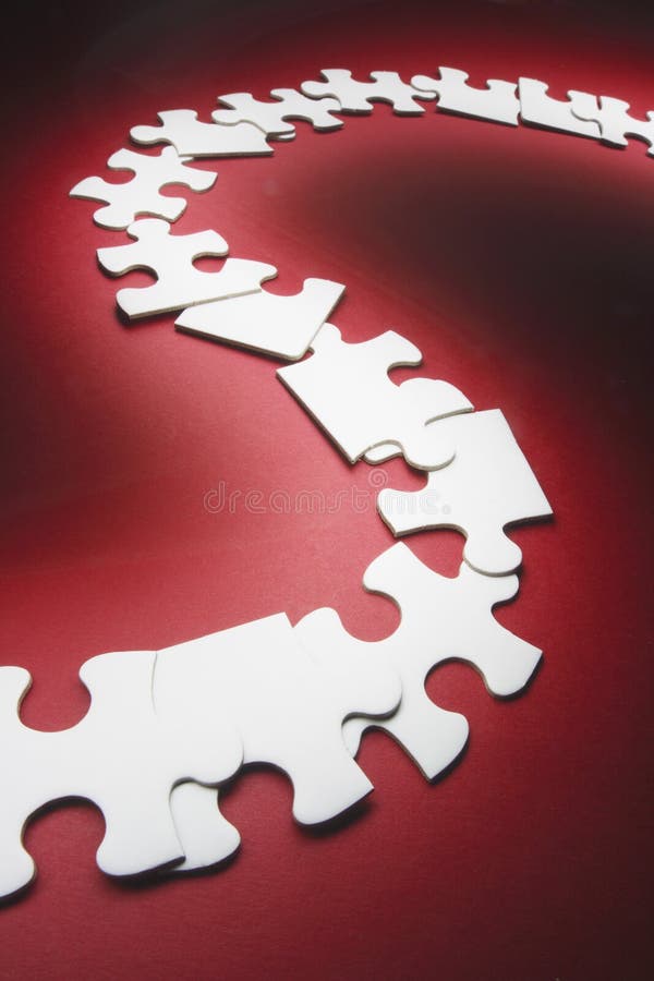 Row of Jigsaw Puzzle Pieces Stock Photo - Image of hobby, puzzle: 7317774