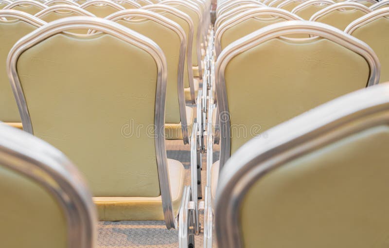 Row Leather Chairs Interior Meeting Room Stock Image - Image of ...