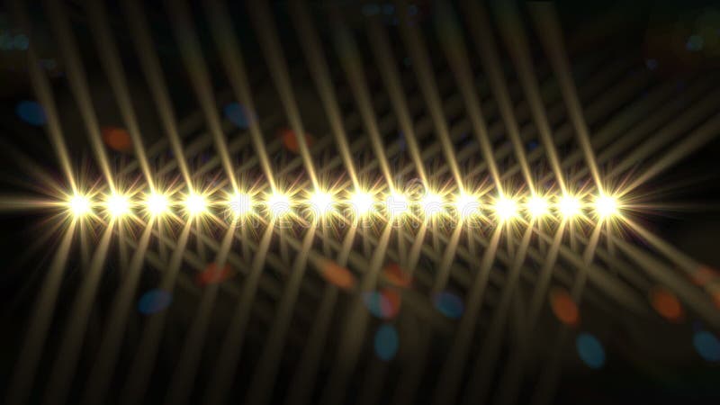 Row of lights from a stage stock video. Video of illuminated - 43271209