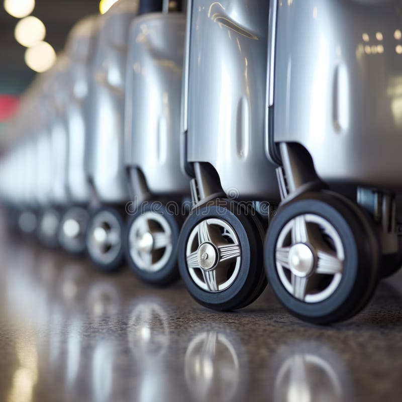 Luggage with big wheels stock illustration. Illustration of briefcase ...