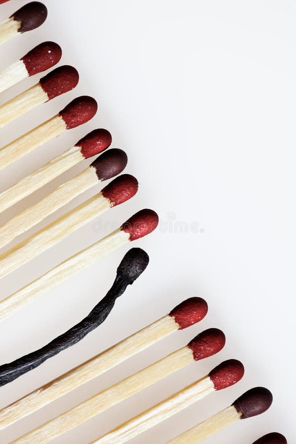 Match Stick in a Group Isolated Stock Image - Image of matchstick, used ...
