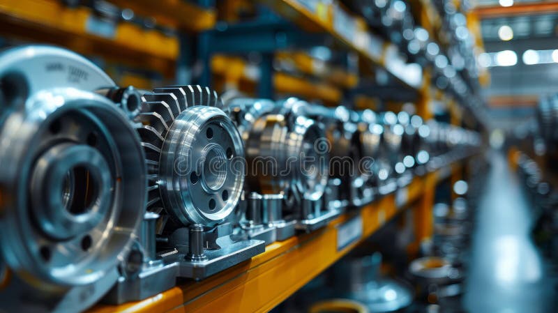 Row Metal Gears Assembly Line Stock Photos - Free & Royalty-Free Stock ...