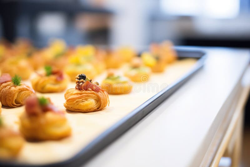 Row of Mini Danish Pastries in a Bakery Case Stock Image - Image of ...