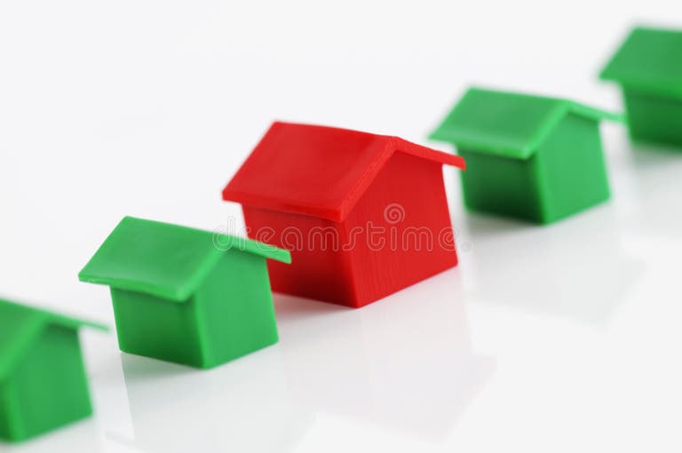 Row of model houses editorial photography. Image of gable - 19568237