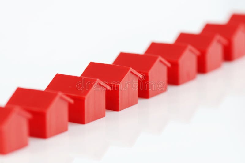 Row of model houses editorial photography. Image of gable - 19568237