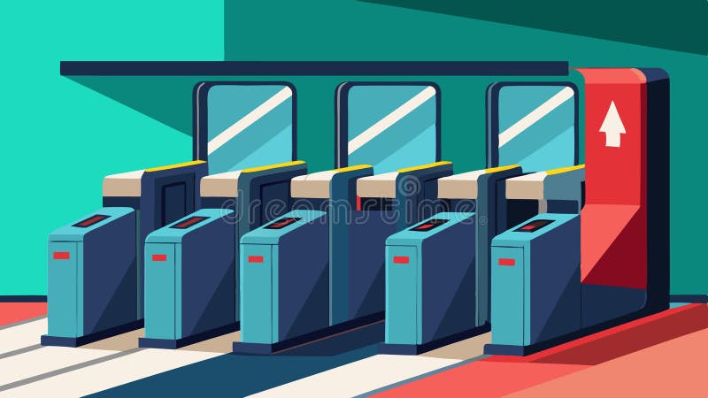 Modern Electronic Fare Gates Stock Illustrations – 1 Modern Electronic ...