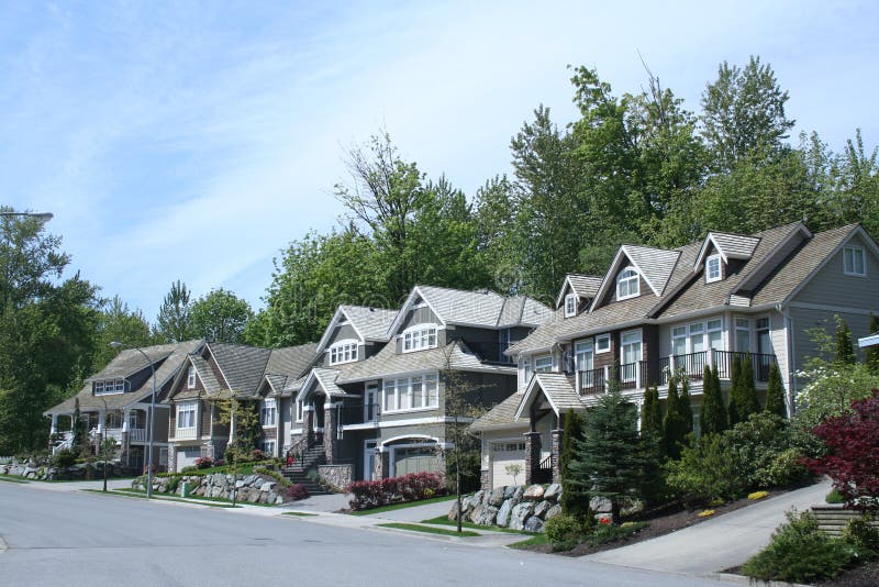 Rich suburban neighborhood stock photo. Image of living - 2927060