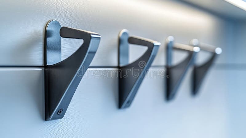 Row Modern Metal Coat Hooks Wall Stock Photos - Free & Royalty-Free ...