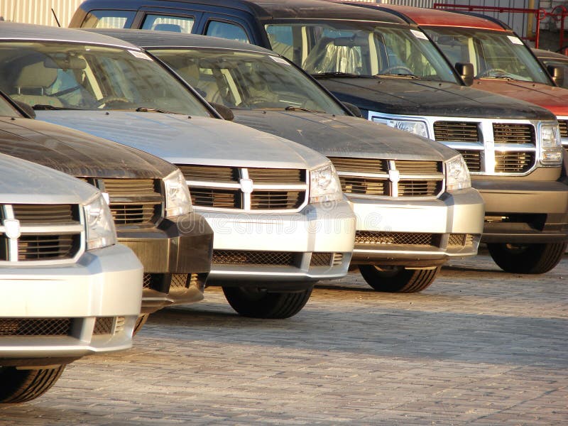 Row of modern style cars stock photo. Image of black, success - 5256270