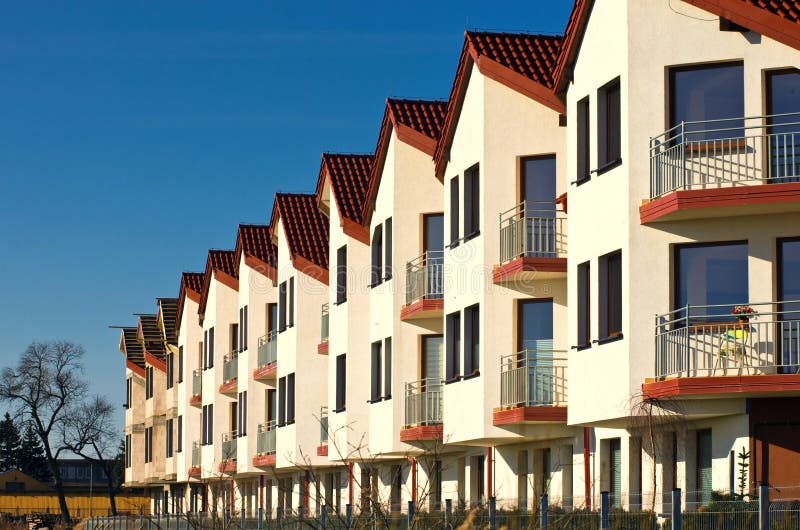 Row Houses stock photo. Image of city, residential, building - 1567774