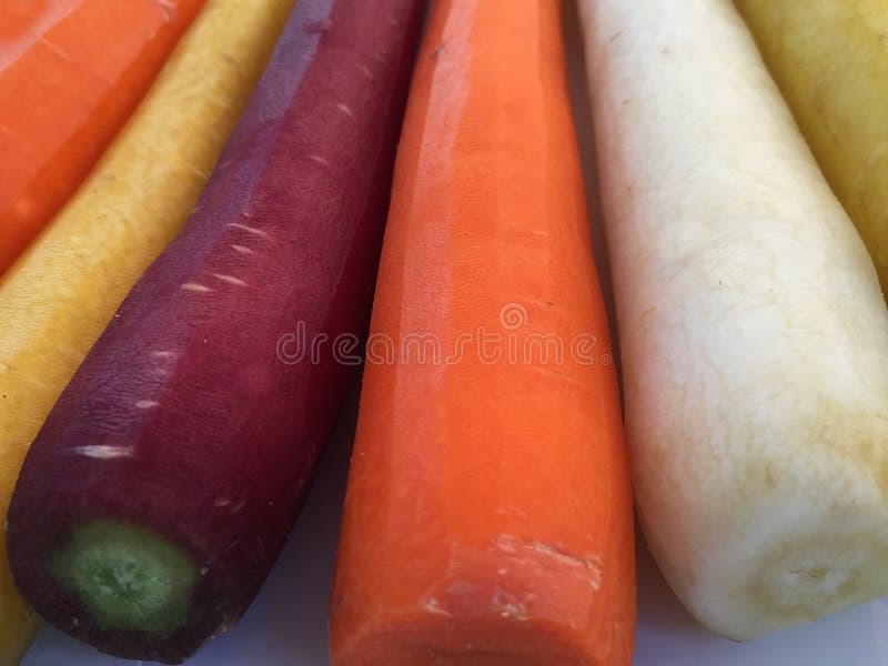 Row of Multicolored Carrots Stock Image - Image of high, details: 88789281