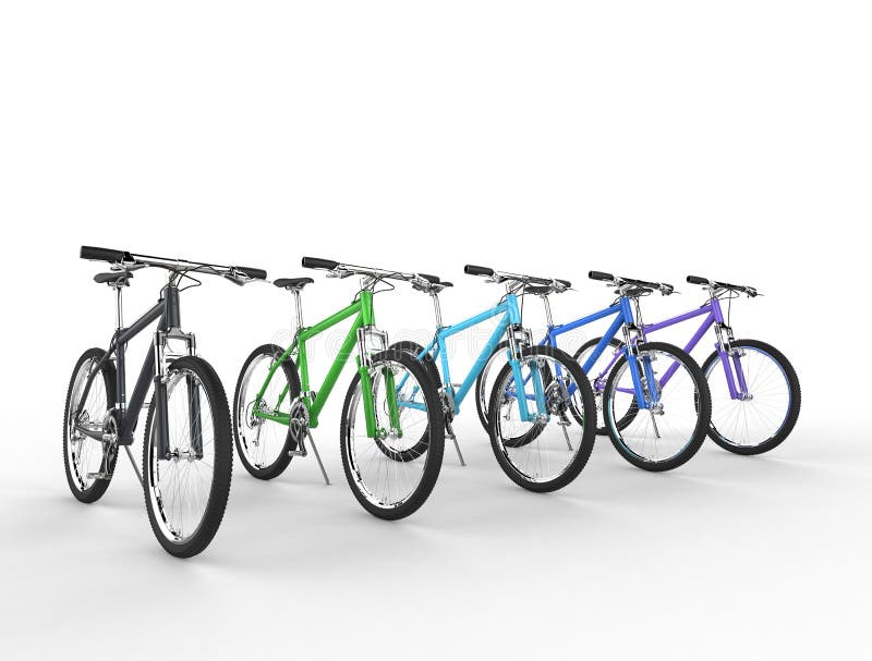 Multi Colored Mountain Bikes Stock Photos - Free & Royalty-Free Stock ...