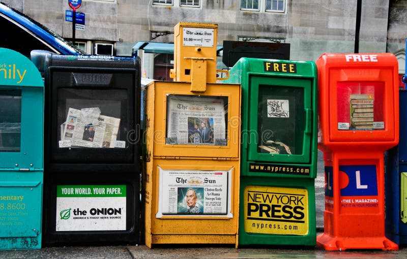 New York Newspaper Stands stock photo. Image of newspaper - 35047472