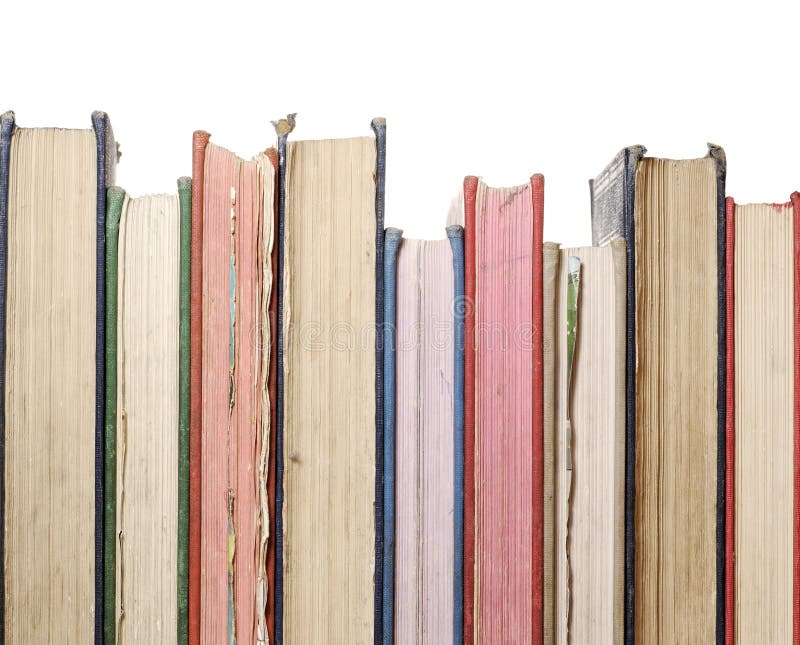 Row of old books stock photo. Image of stack, scruffy - 4767588