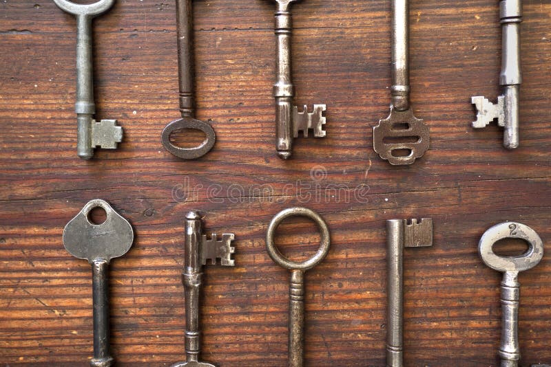 Row of old keys stock image. Image of door, revival, vintage - 99369223