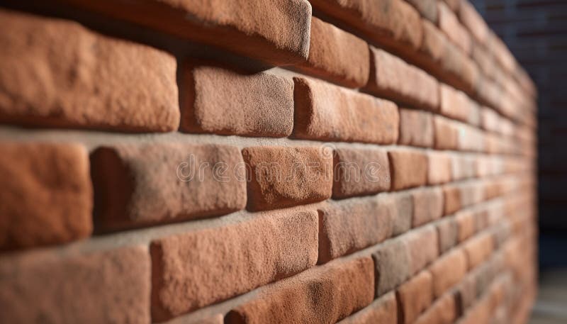 Row of Old, Weathered Brick Walls Create Solid Building Backdrop ...