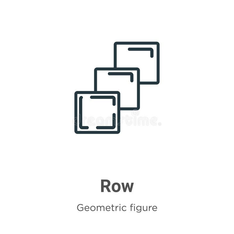 Row Outline Vector Icon. Thin Line Black Row Icon, Flat Vector Simple ...