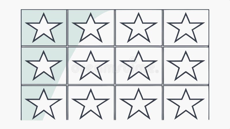 Row of Outlined Stars, Simple Decorative Design Element Vector Design ...