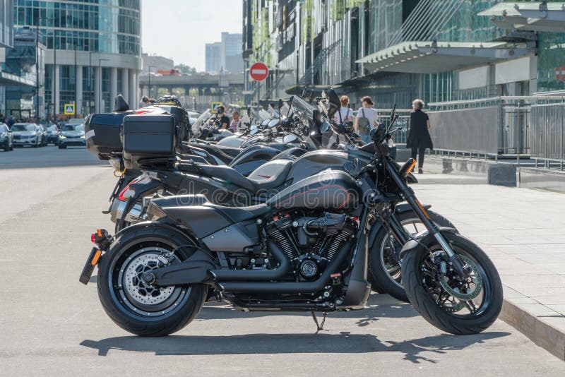 Motorcycles in the city editorial photography. Image of cycle - 157638612