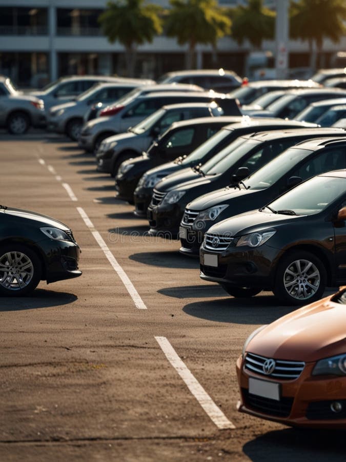 Row parking for cars stock illustration. Illustration of parked - 325894580