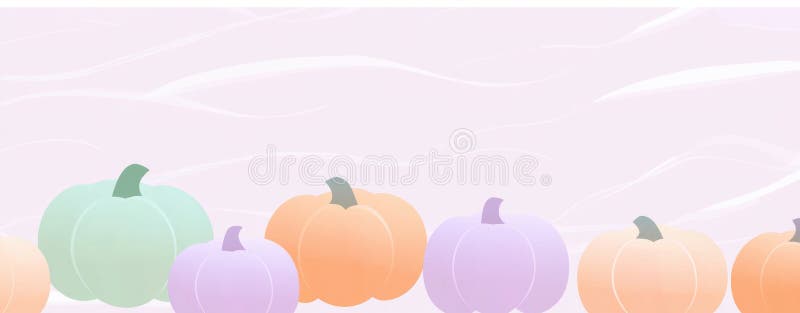 Row of Pastel-colored Pumpkins Sits on a Light Pink Background with a ...